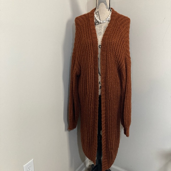 wild fable | Sweaters | Wild Fable Womens Brown Open Maxi Cardigan Big ...